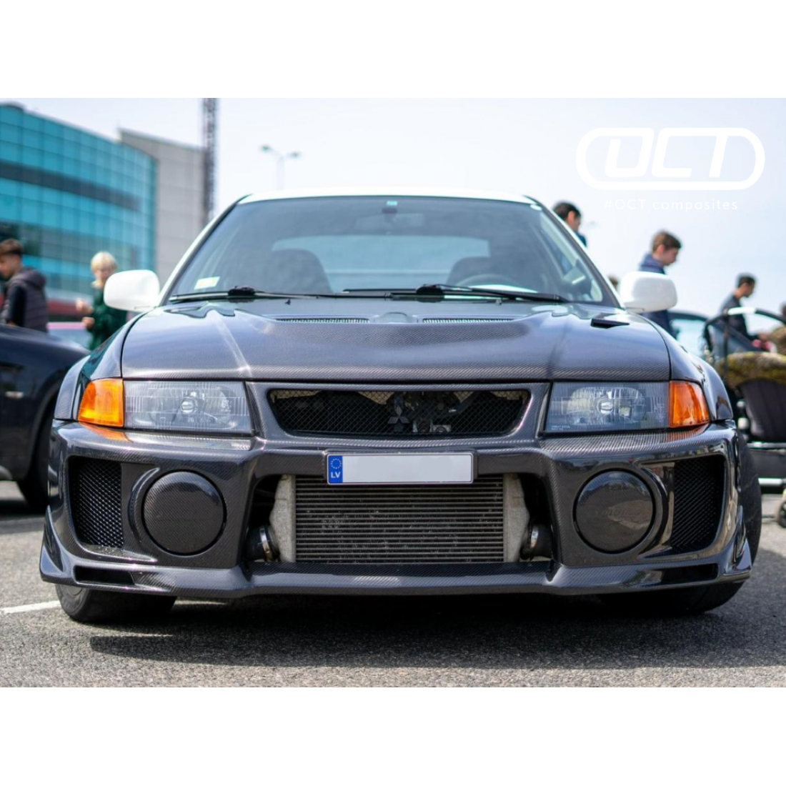 Mitsubishi Lancer Evo 5/6 front bumper with splitter