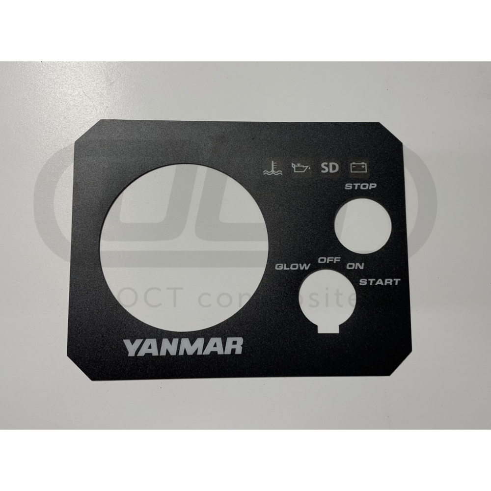Replacement sticker for Yanmar B-type instrument panel faceplate