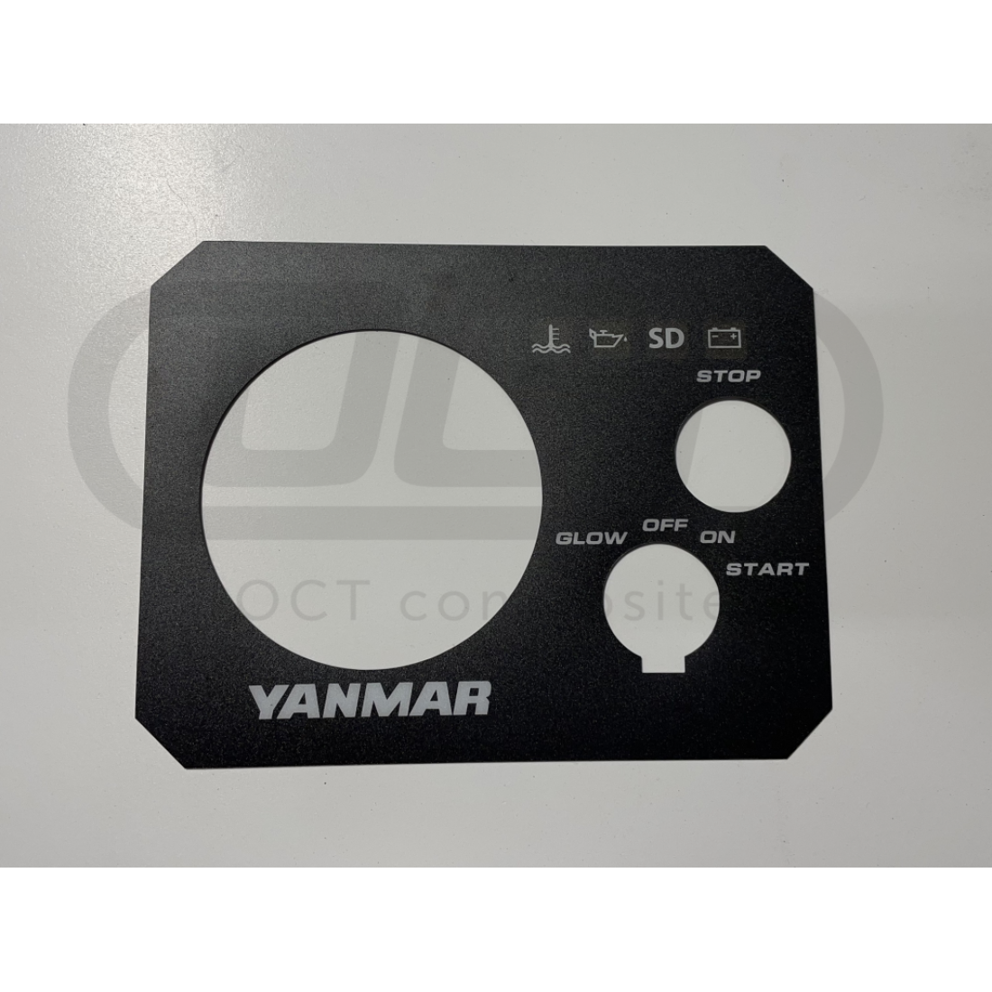 Replacement sticker for Yanmar B-type instrument panel faceplate