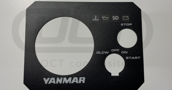 Replacement sticker for Yanmar B-type instrument panel faceplate