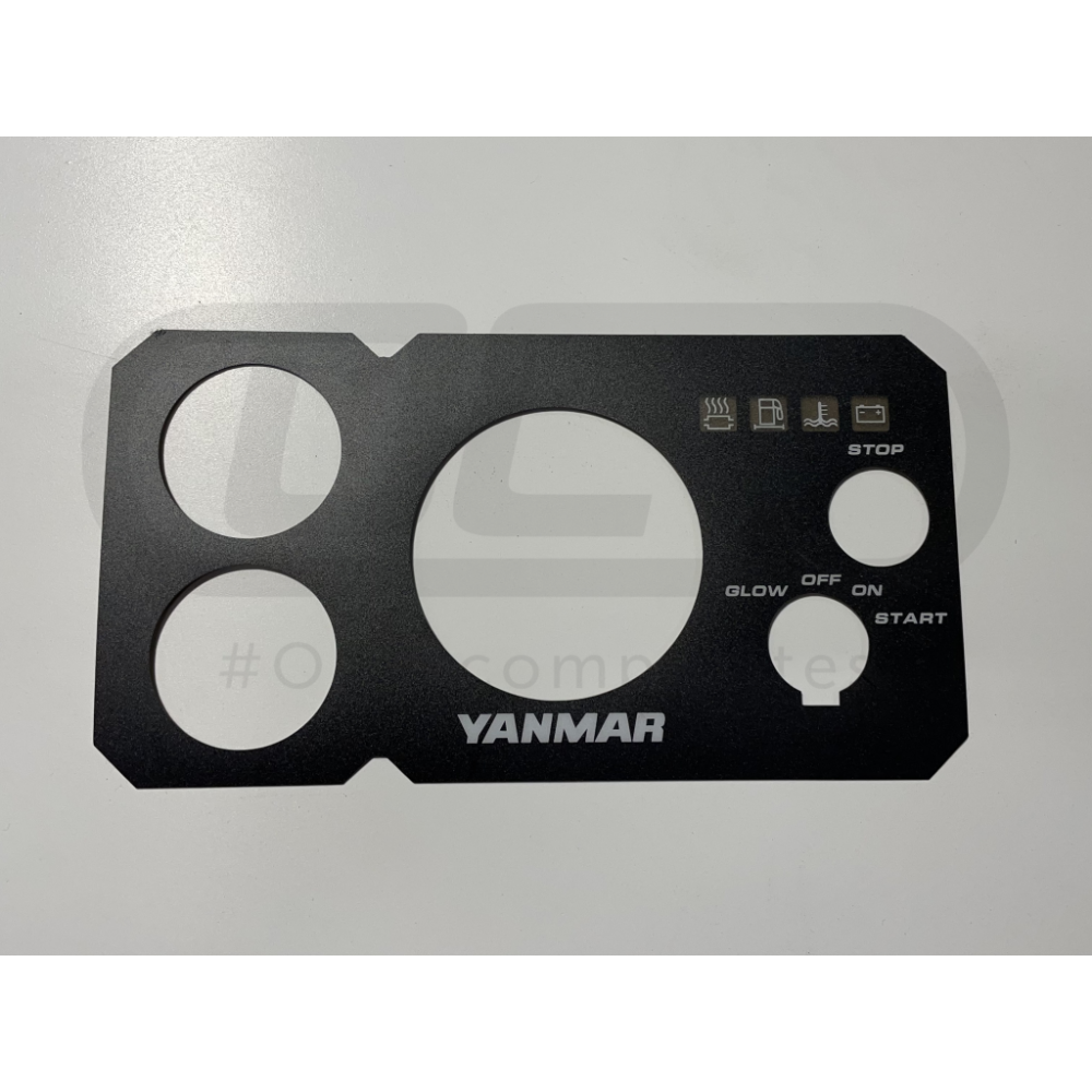 Replacement sticker for Yanmar B-type instrument panel faceplate